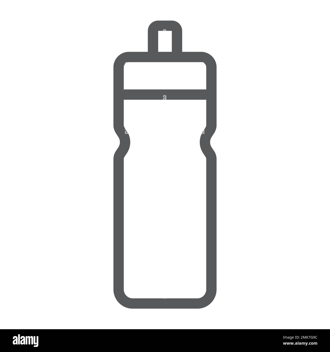 Sport bottle line icon, drink and container, water bottle sign, vector ...