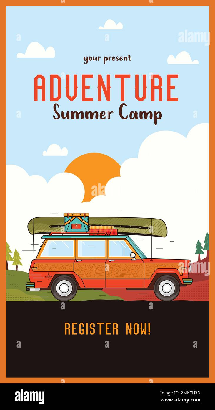 Vintage camper ad Stock Vector Images - Alamy