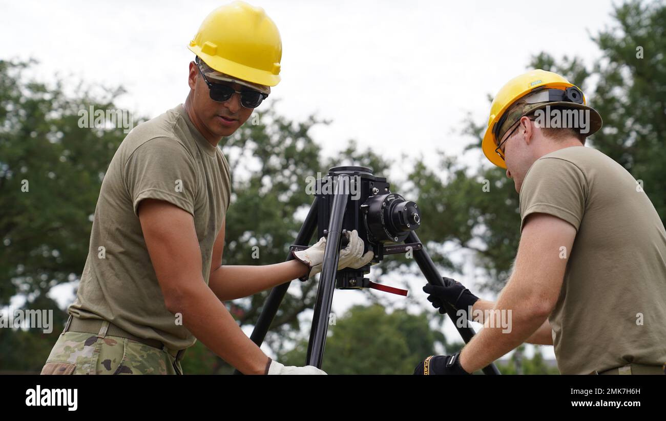 U.S. Air Force Airman Francisco Rebolledo and Airman 1st Class James ...
