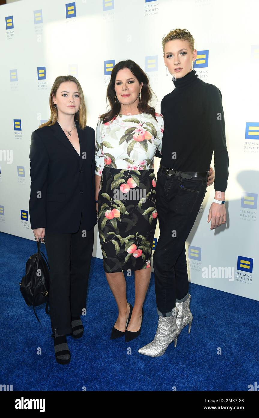 Marcia Gay Harden, Eulala Grace Scheel and Hudson Harden Scheel attend ...