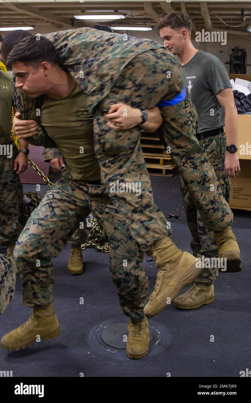 U.S. Marine Corps Sgt. Noah Johnson, a scout sniper Battalion Landing Team 2/5, 31st Marine ...