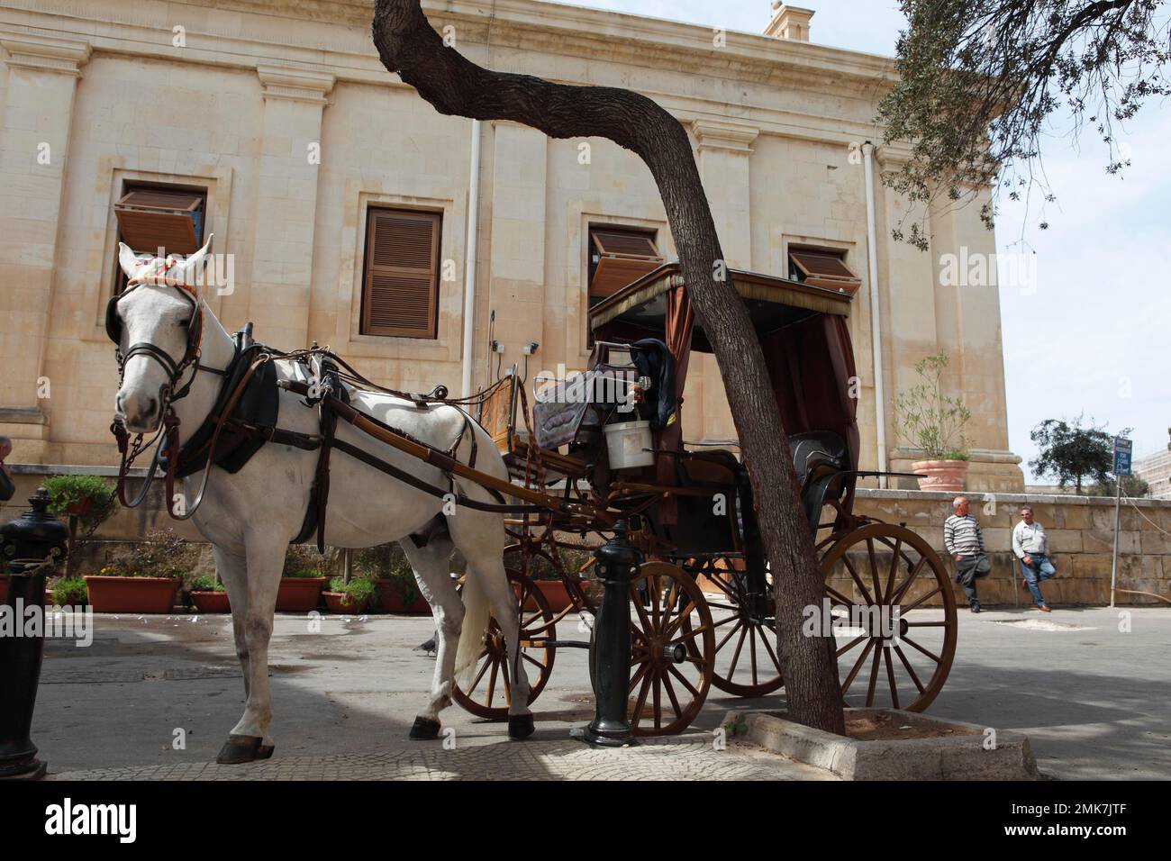 Horse-drawn carriage at the Upper Barrakka Gardens, Valletta, Malta ...