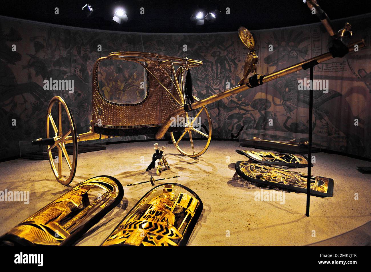 Tutankhamun exhibition, grave goods, replicas, Germany Stock Photo - Alamy