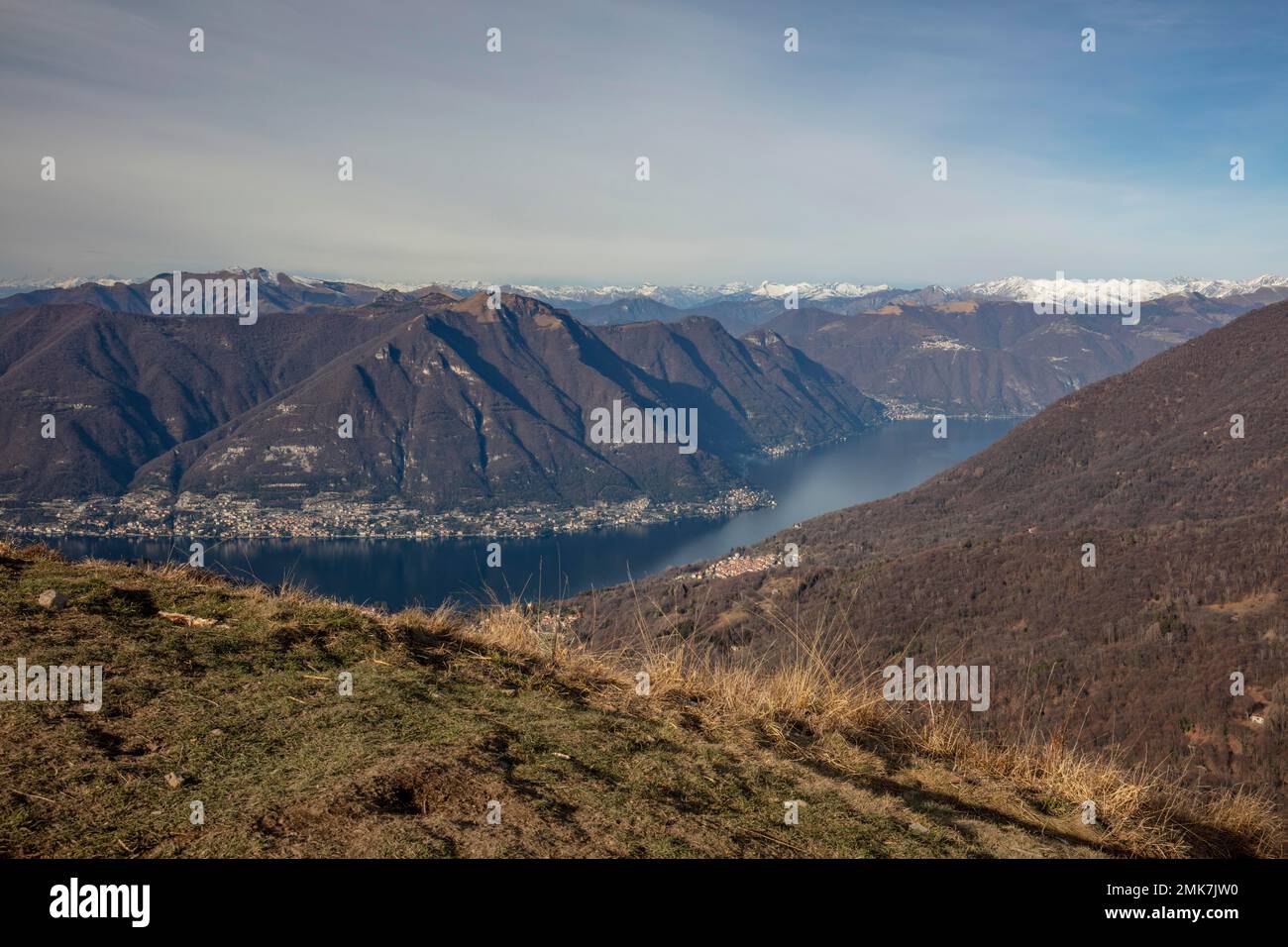 Panorama with Lake Como, Monte Boletto, Como, Lombardy, Italy Stock ...