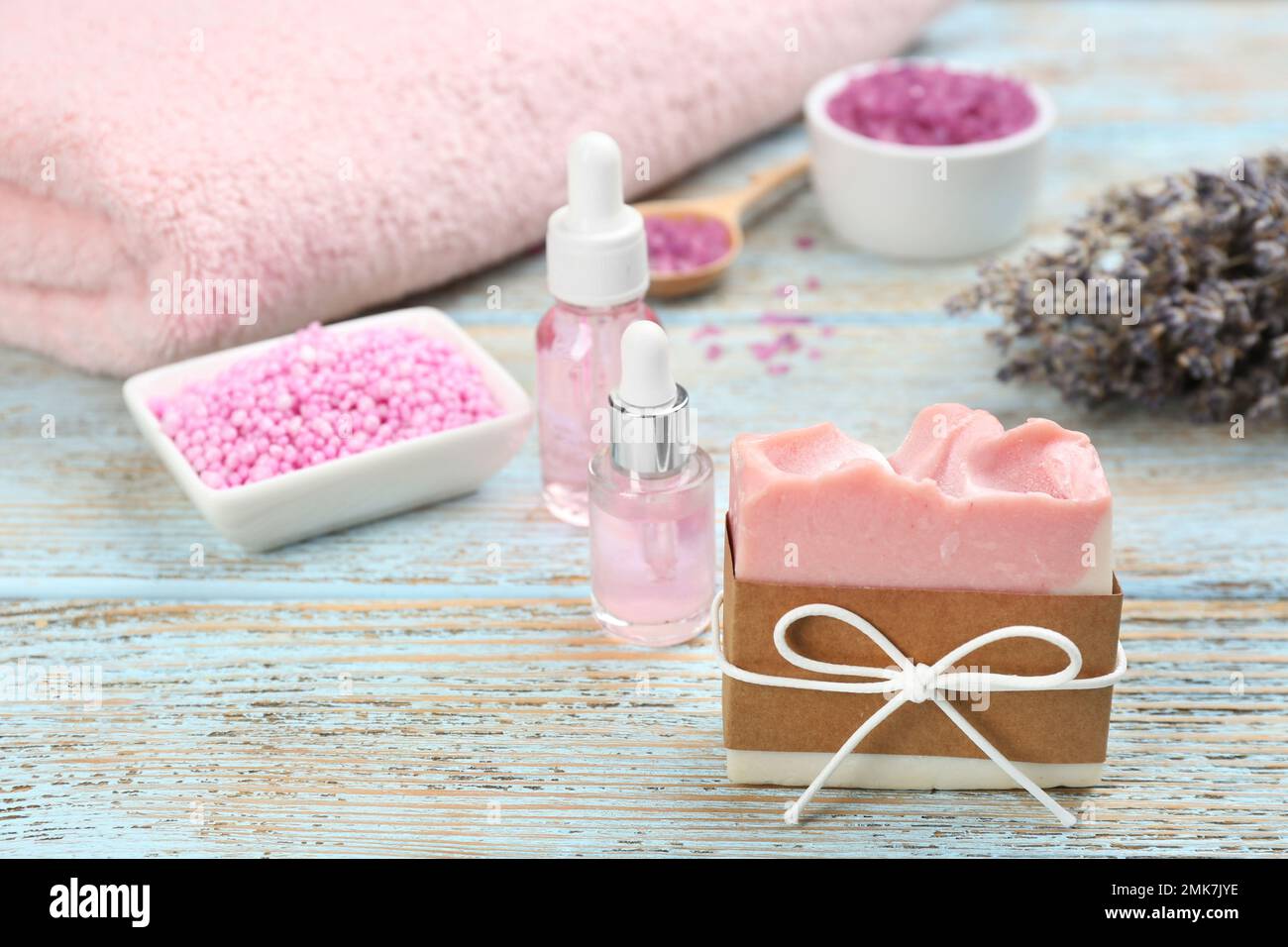 Natural handmade soap bar on wooden background Stock Photo - Alamy