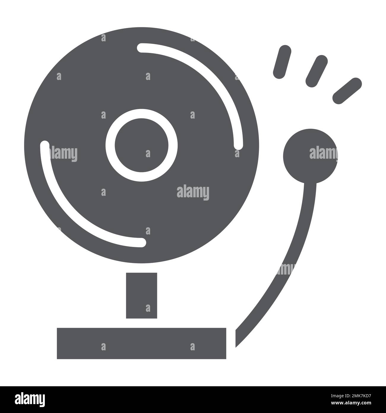 Fire alarm glyph icon, warning and emergency, alert sign, vector ...