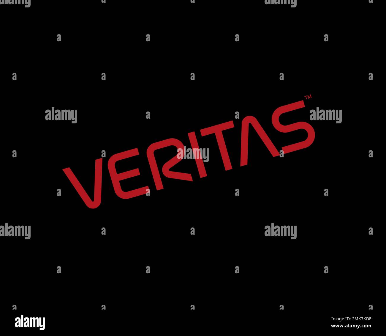 Veritas Technologies, rotated, black background, logo, brand name Stock ...
