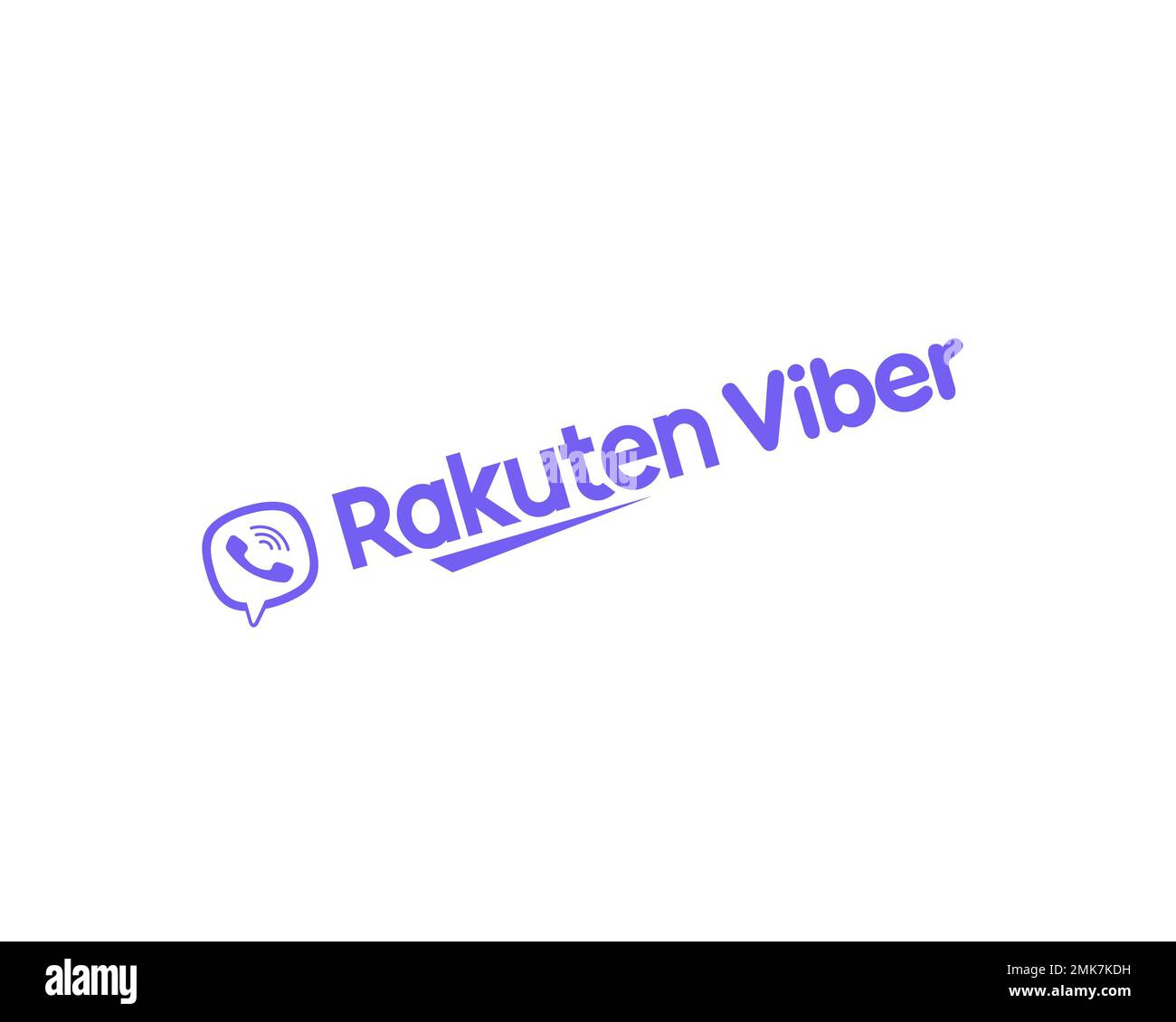 Viber Purple, Rotated, White Background, Logo, Brand Name Stock Photo ...