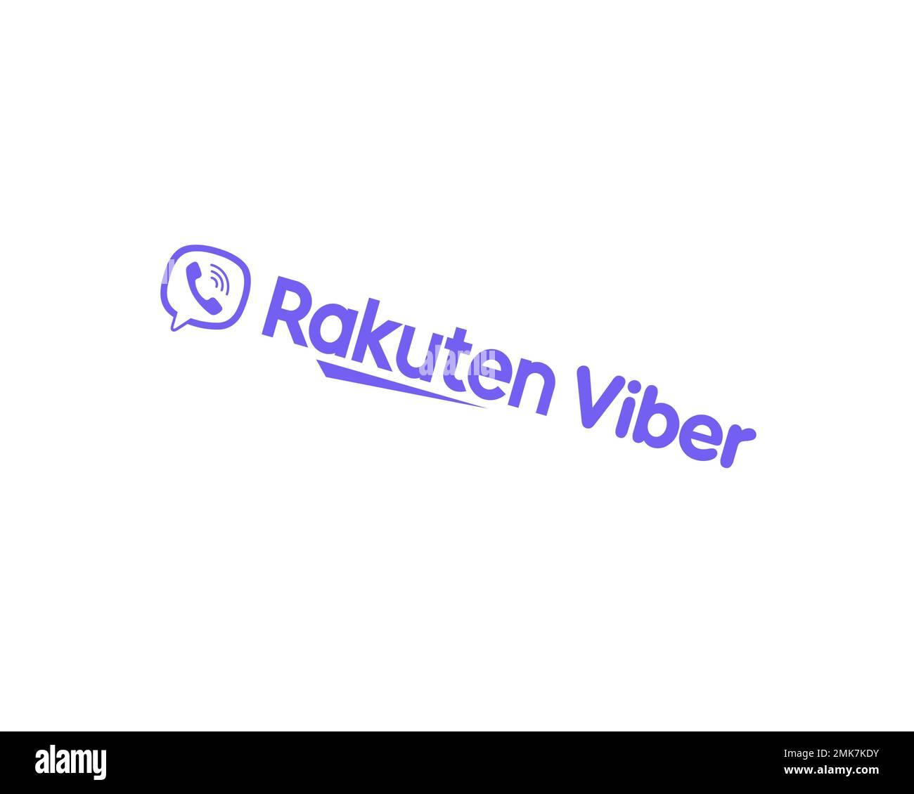 Viber Purple, Rotated, White Background, Logo, Brand Name Stock Photo ...