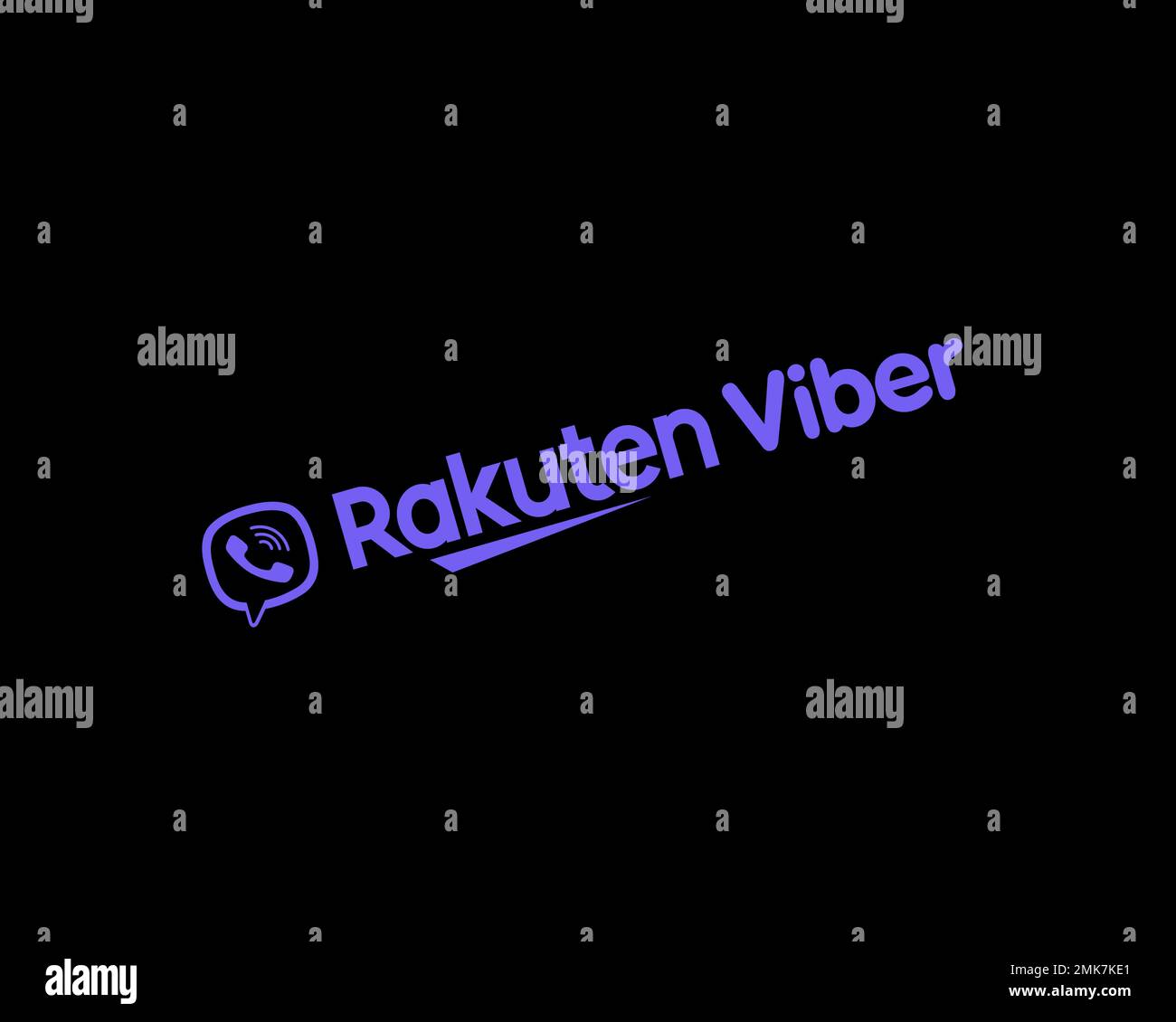 Viber Purple, rotated, black background, logo, brand name Stock Photo ...