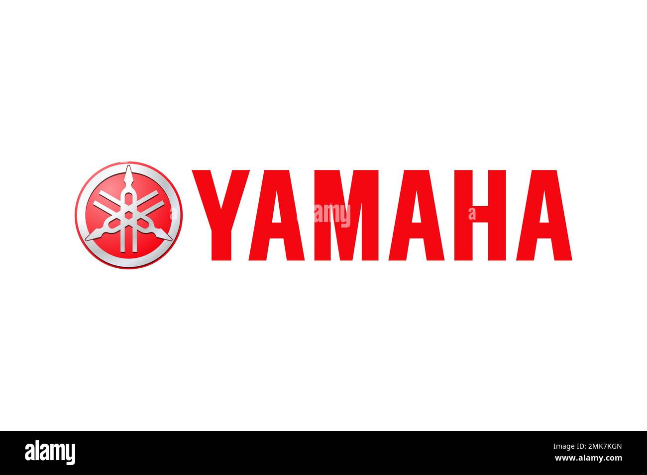 Yamaha Motor Company, White Background, Logo, Brand Name Stock Photo ...