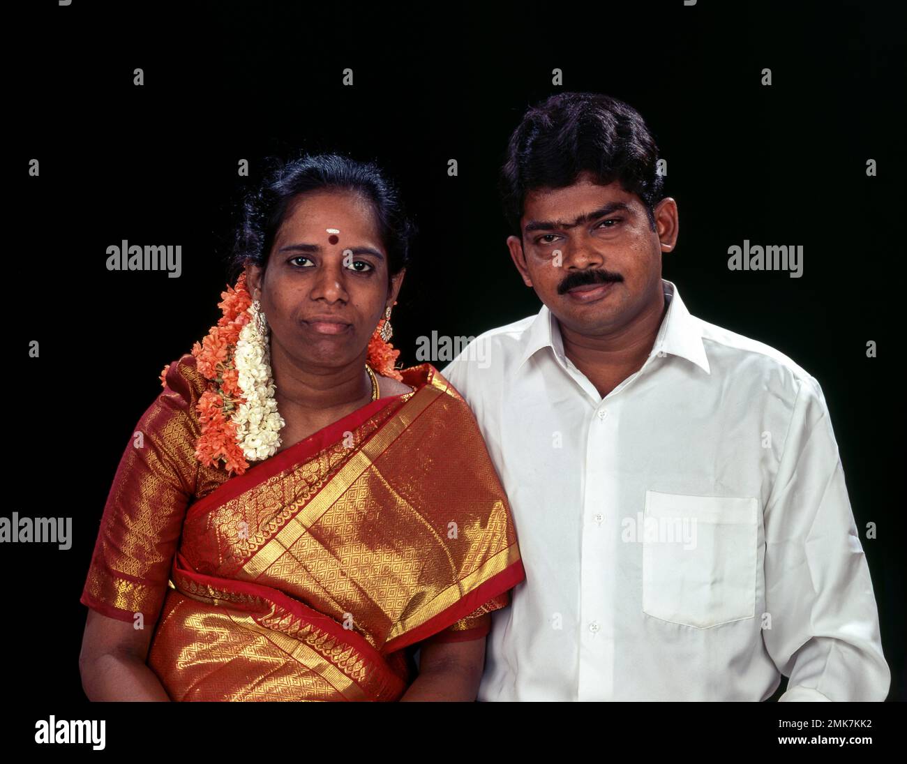 A Indian couple in Madurai, Tamil Nadu, India, Asia Stock Photo - Alamy