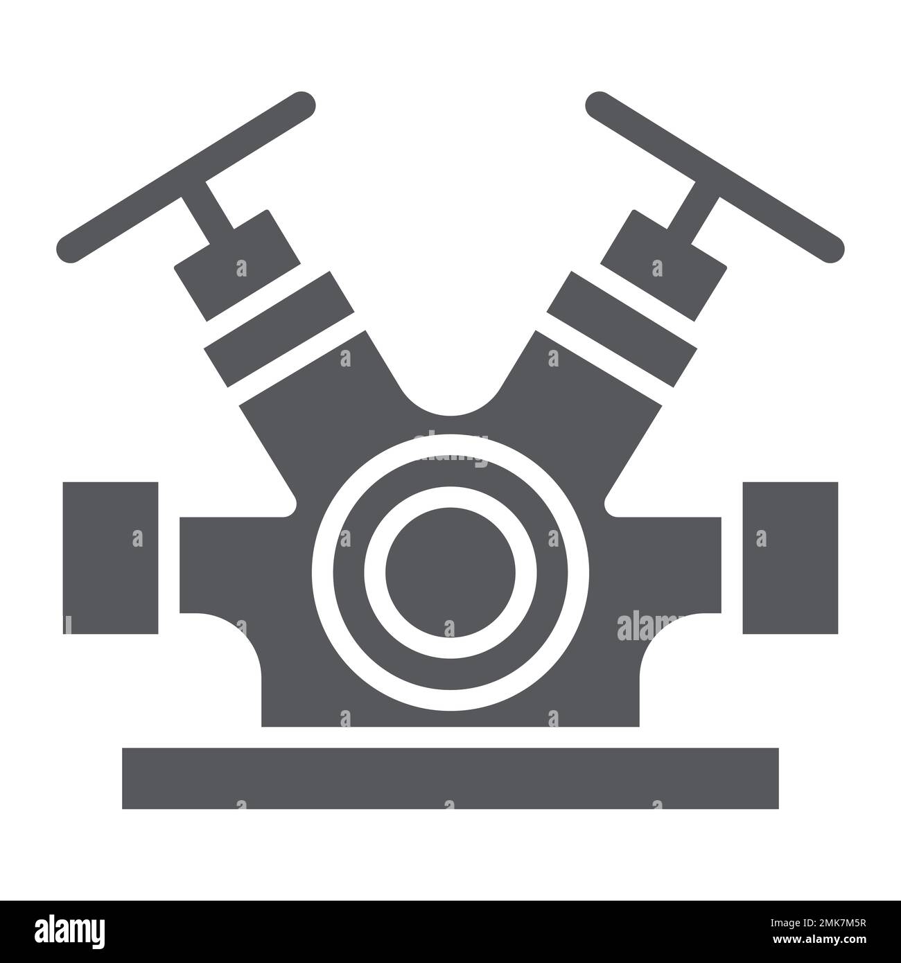Hydrant system glyph icon, equipment and emergency, extinguisher faucet ...