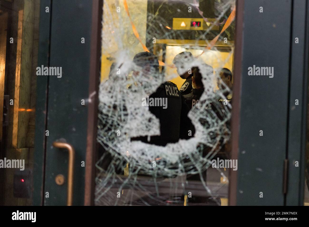 Seattle, USA. 24th Jan, 2023. Police Respond to a smashed door in ...