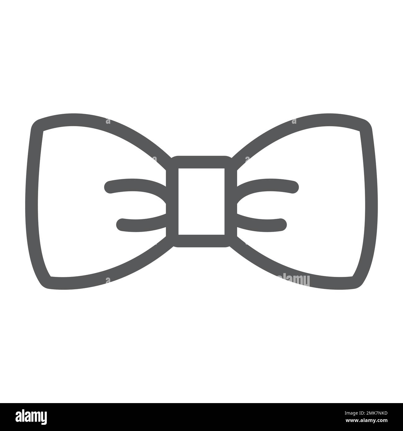 Bow tie line icon, tuxedo and knot, necktie sign, vector graphics, a ...