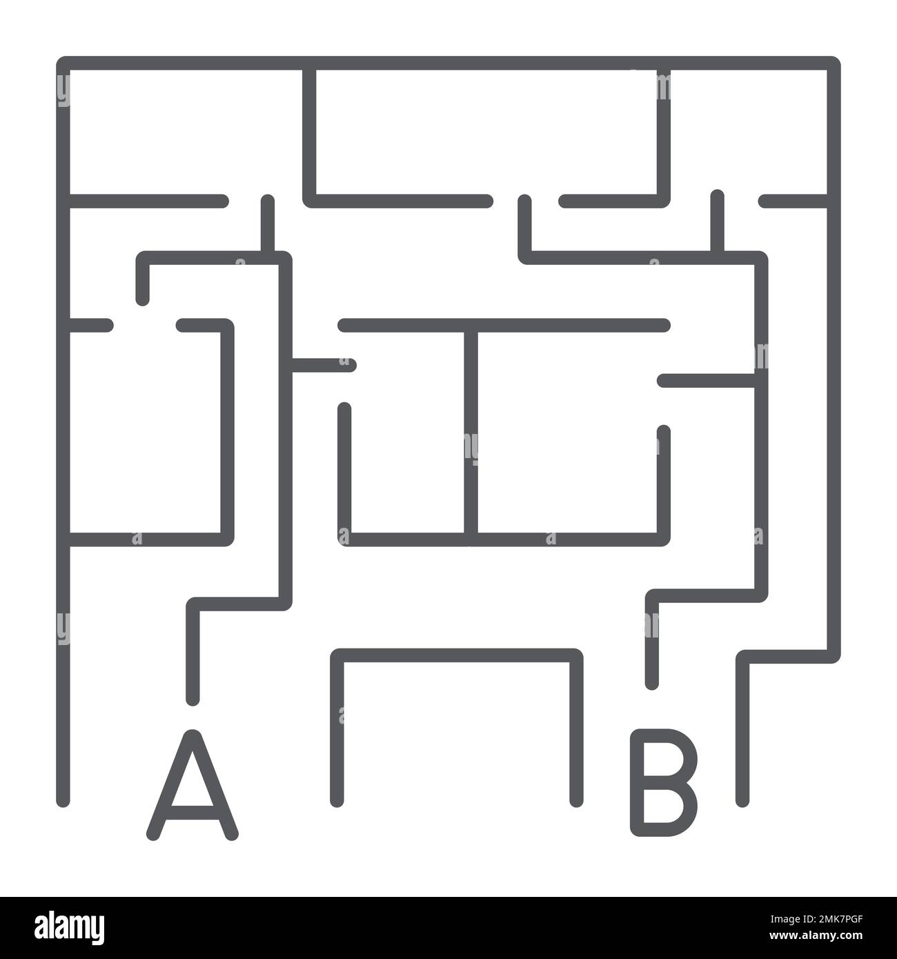 Evacuation plan thin line icon, evacuate and emergency, fire escape ...