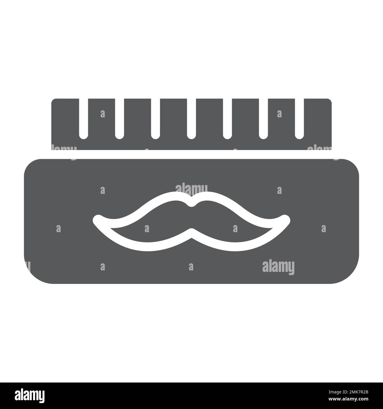 Barber gel glyph icon, container and barber, mustache gel sign, vector ...