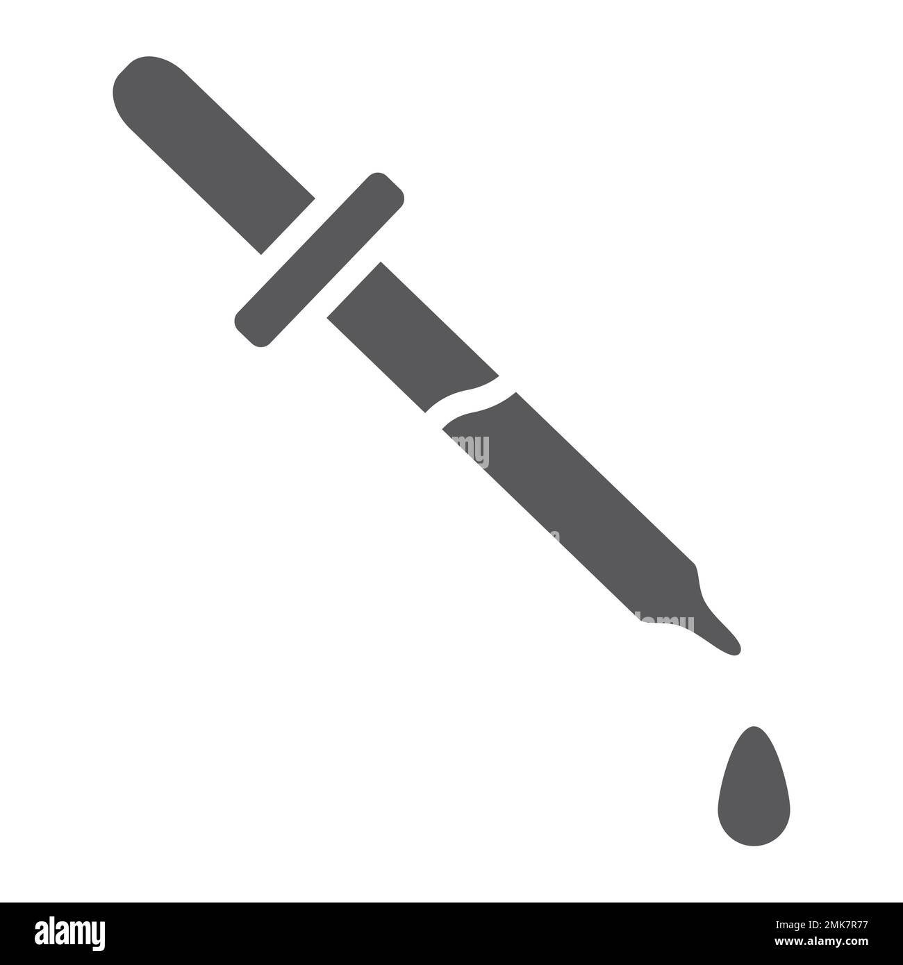 Pipette glyph icon, instrument and laboratory, dropper sign, vector ...