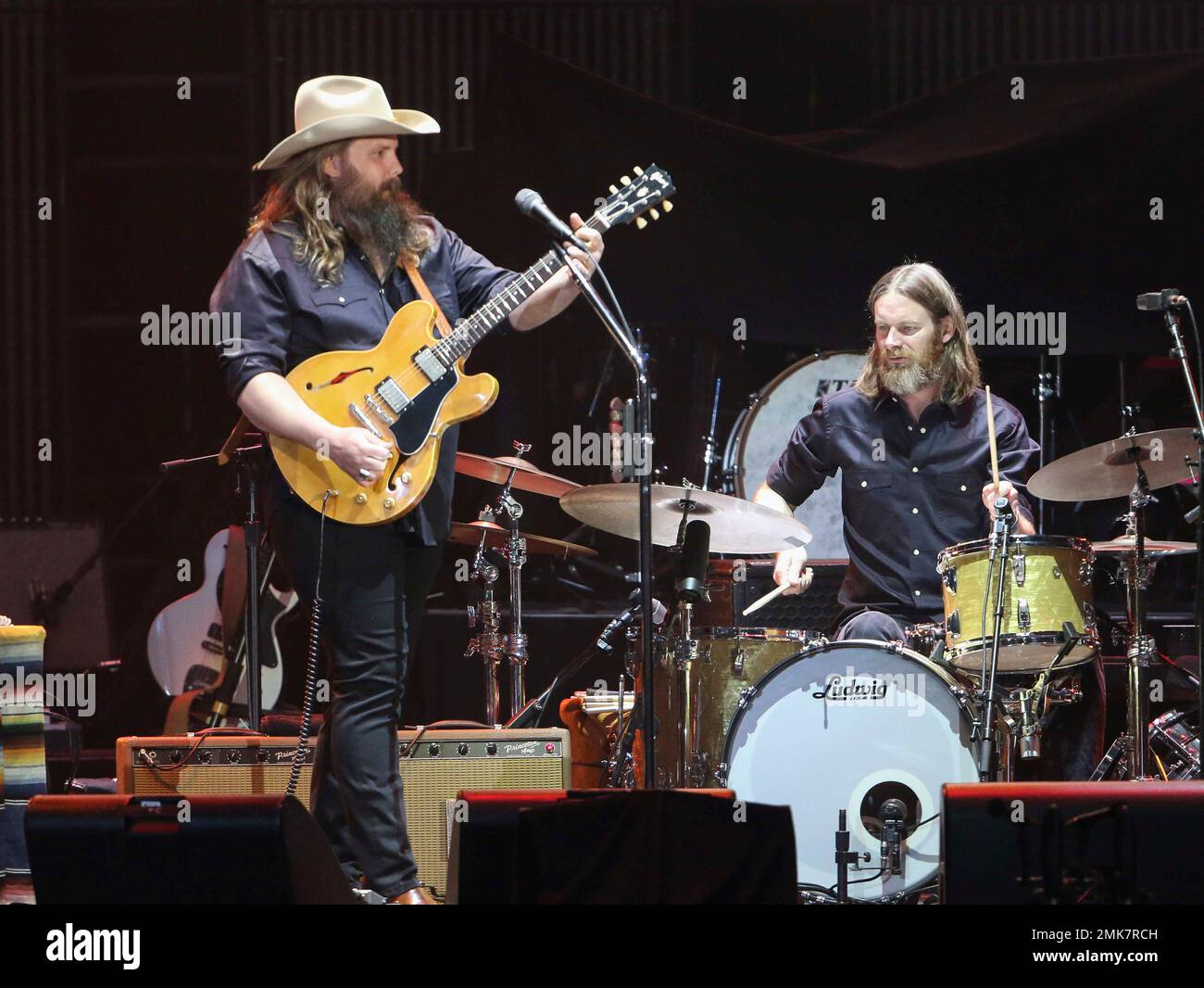 Chris Stapleton performs as the opener for George Strait at Mercedes ...