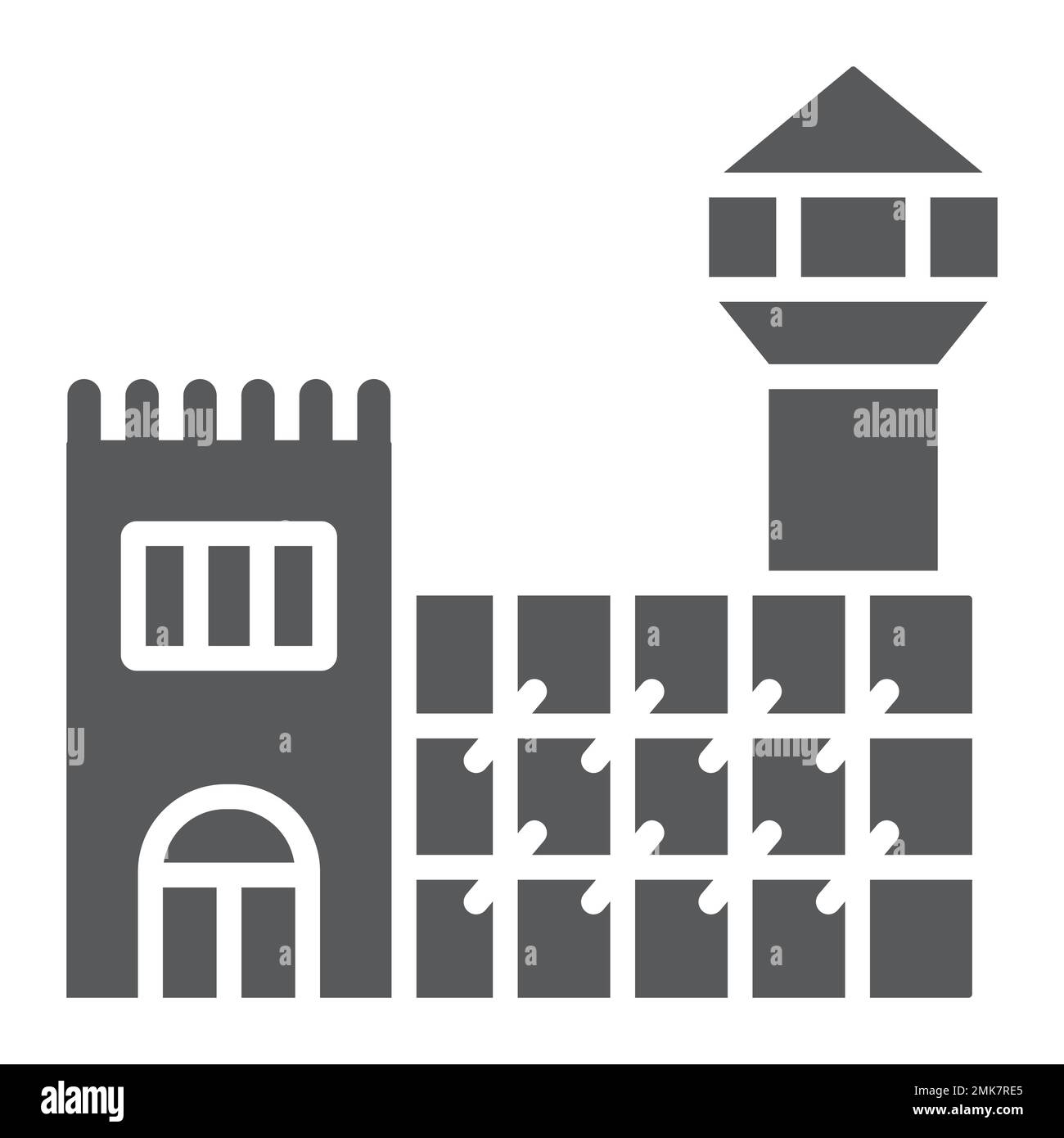 Prison glyph icon, cell and arrest, jail sign, vector graphics, a solid ...