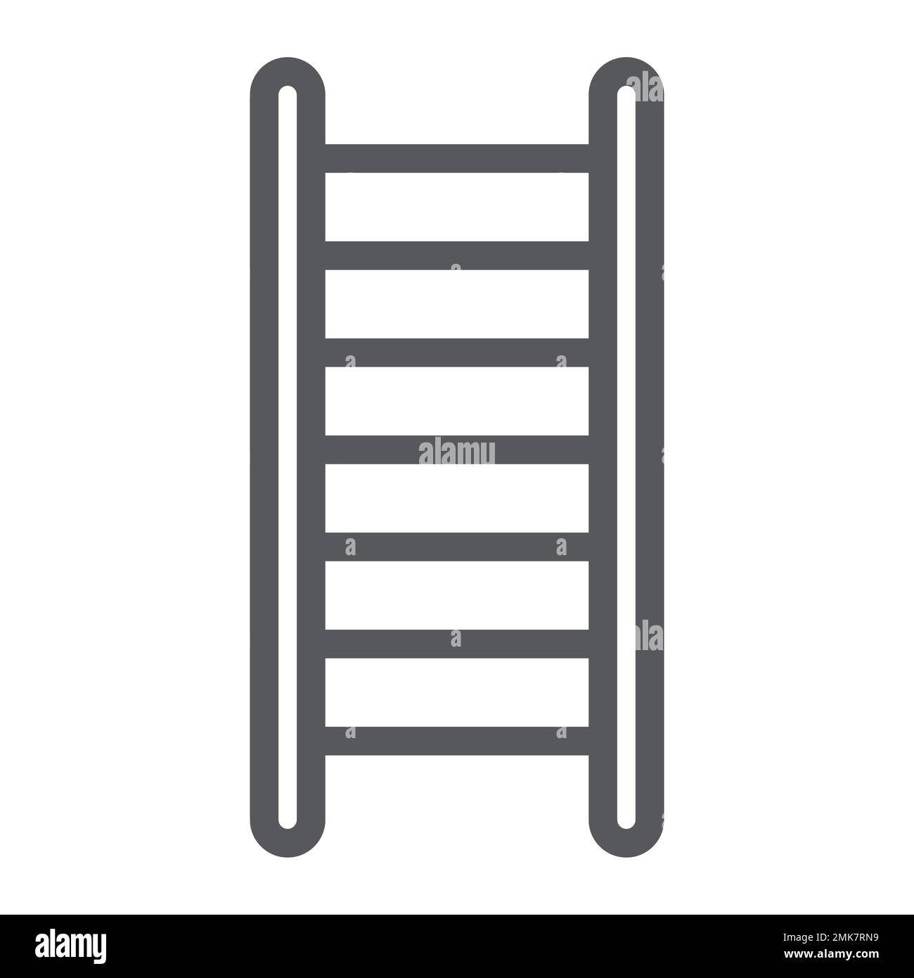 Ladder line icon, stair and climb, fire ladder sign, vector graphics, a ...