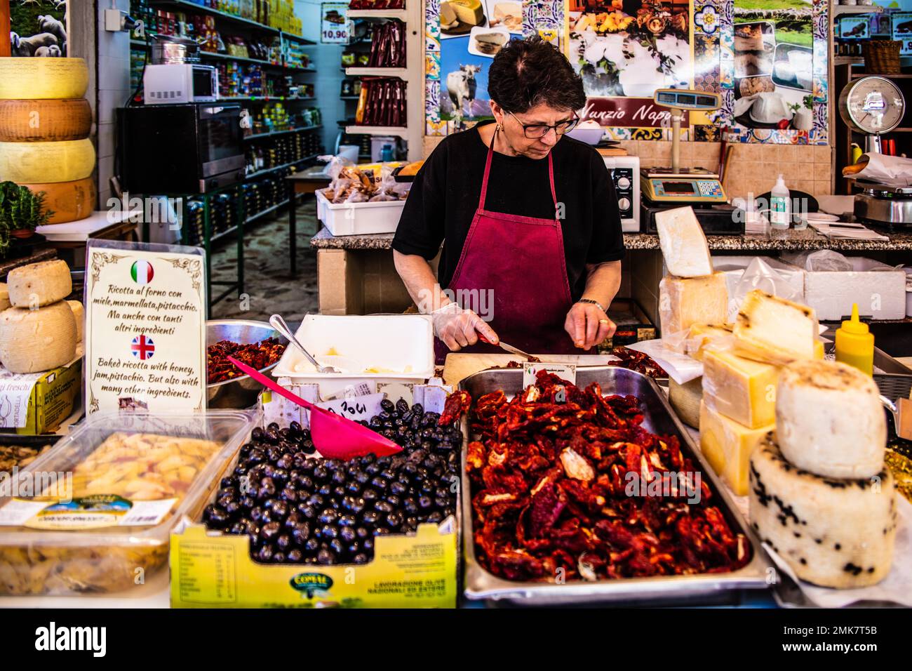 Stall, Ballaro Market, the most famous and ancient market of Palermo ...