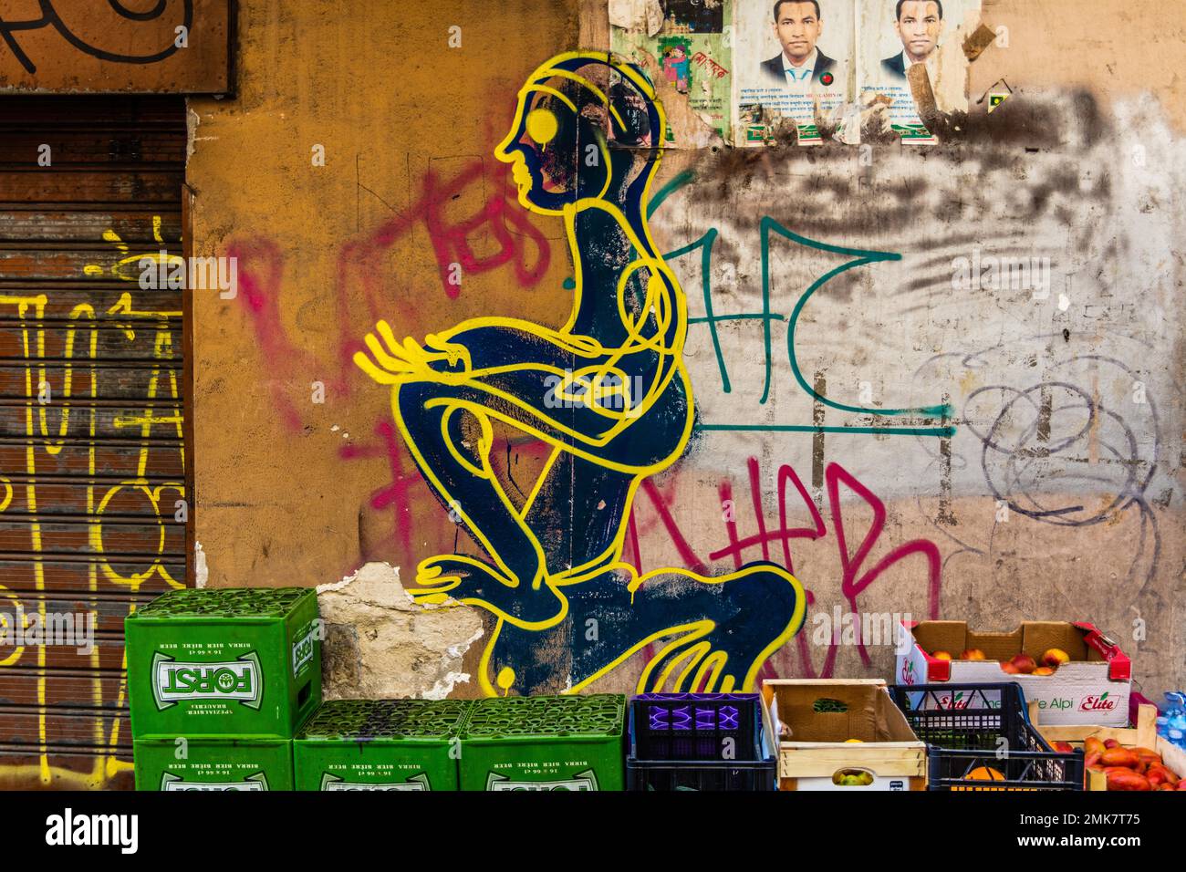 Ballaro Market, the most famous and ancient market of Palermo with ...