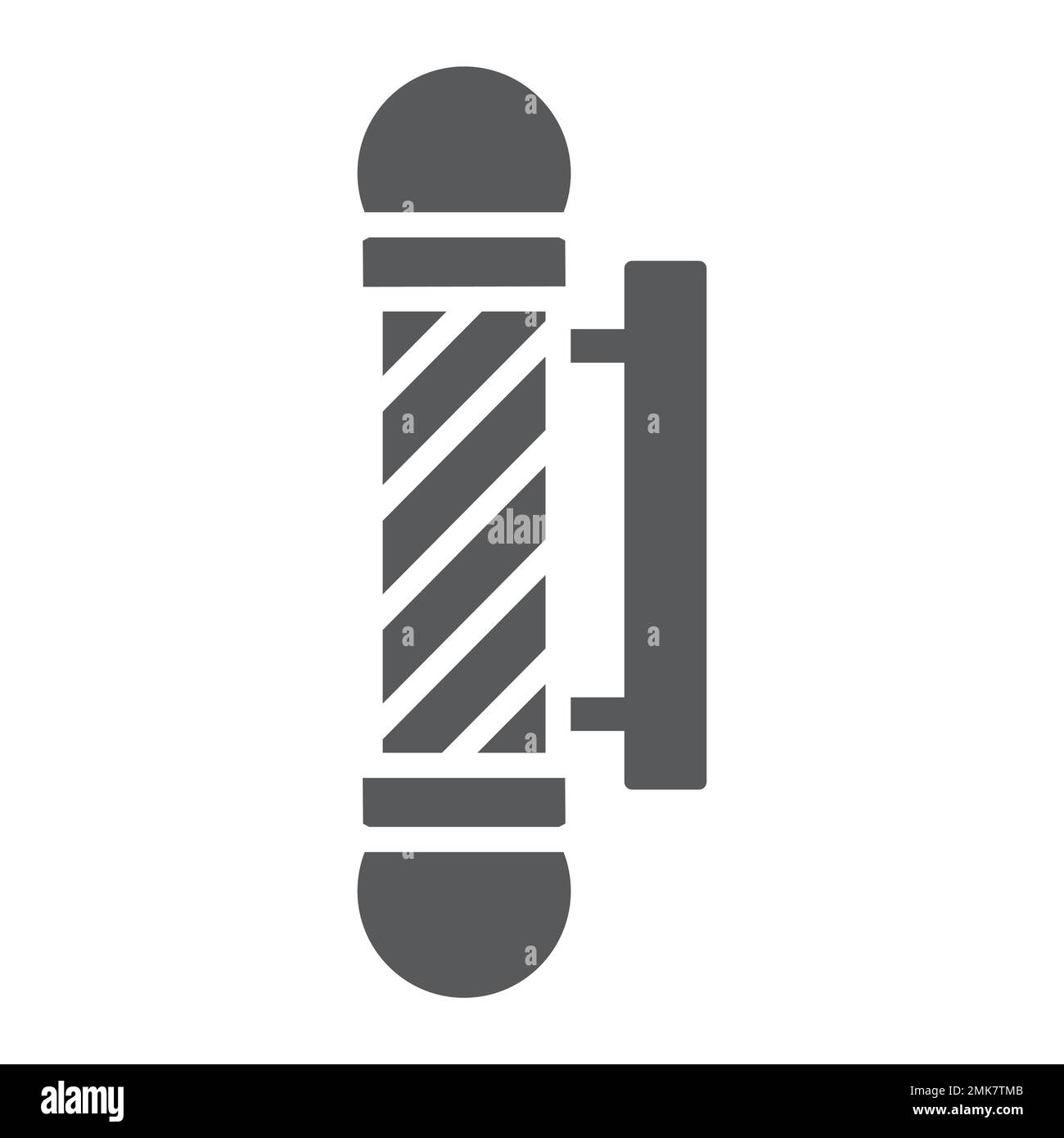 Barber pole glyph icon, salon and sign, barber shop sign, vector ...