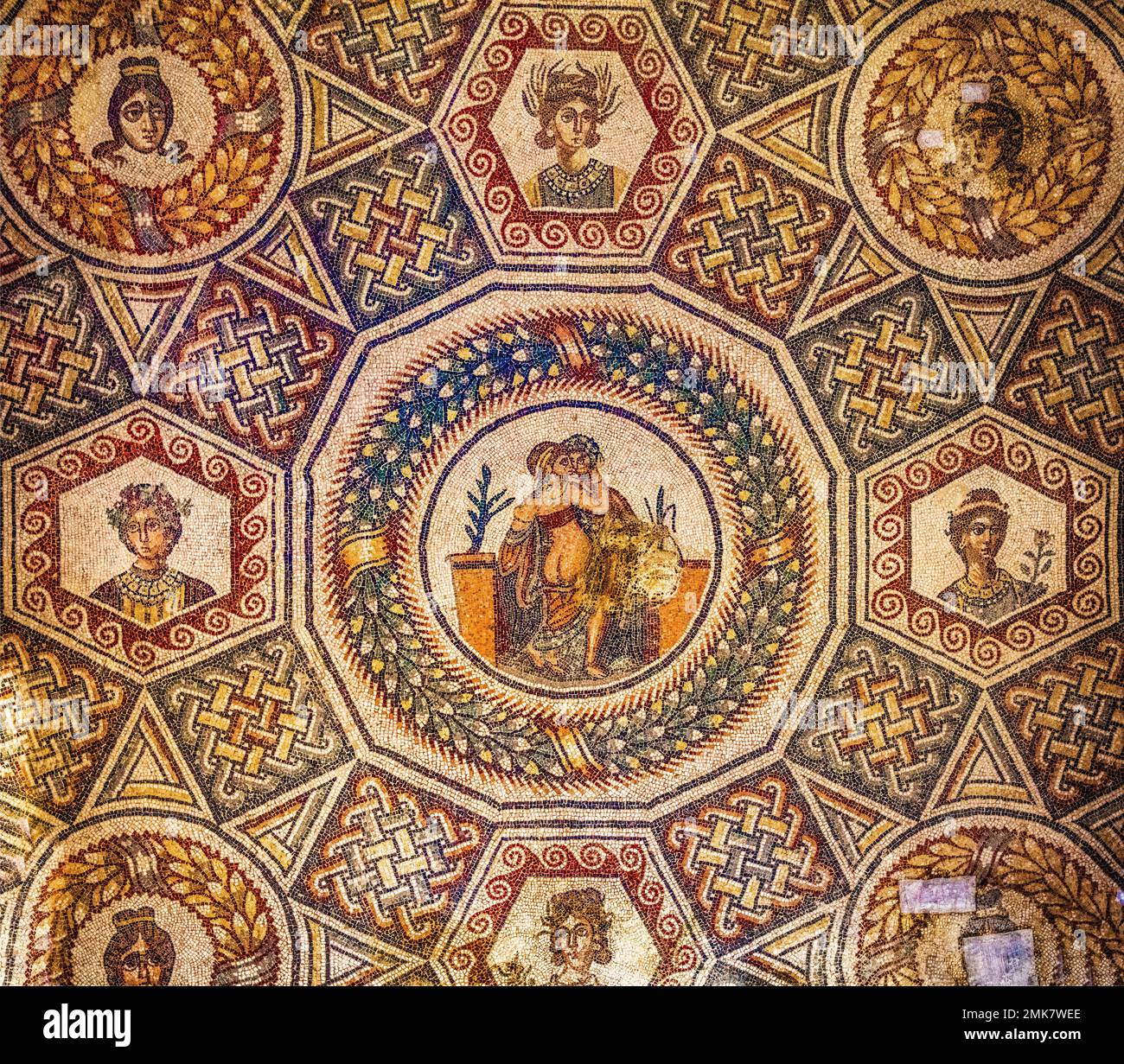 Medallion of a pair of lovers (Adonis and Aphrodite), bedroom ...