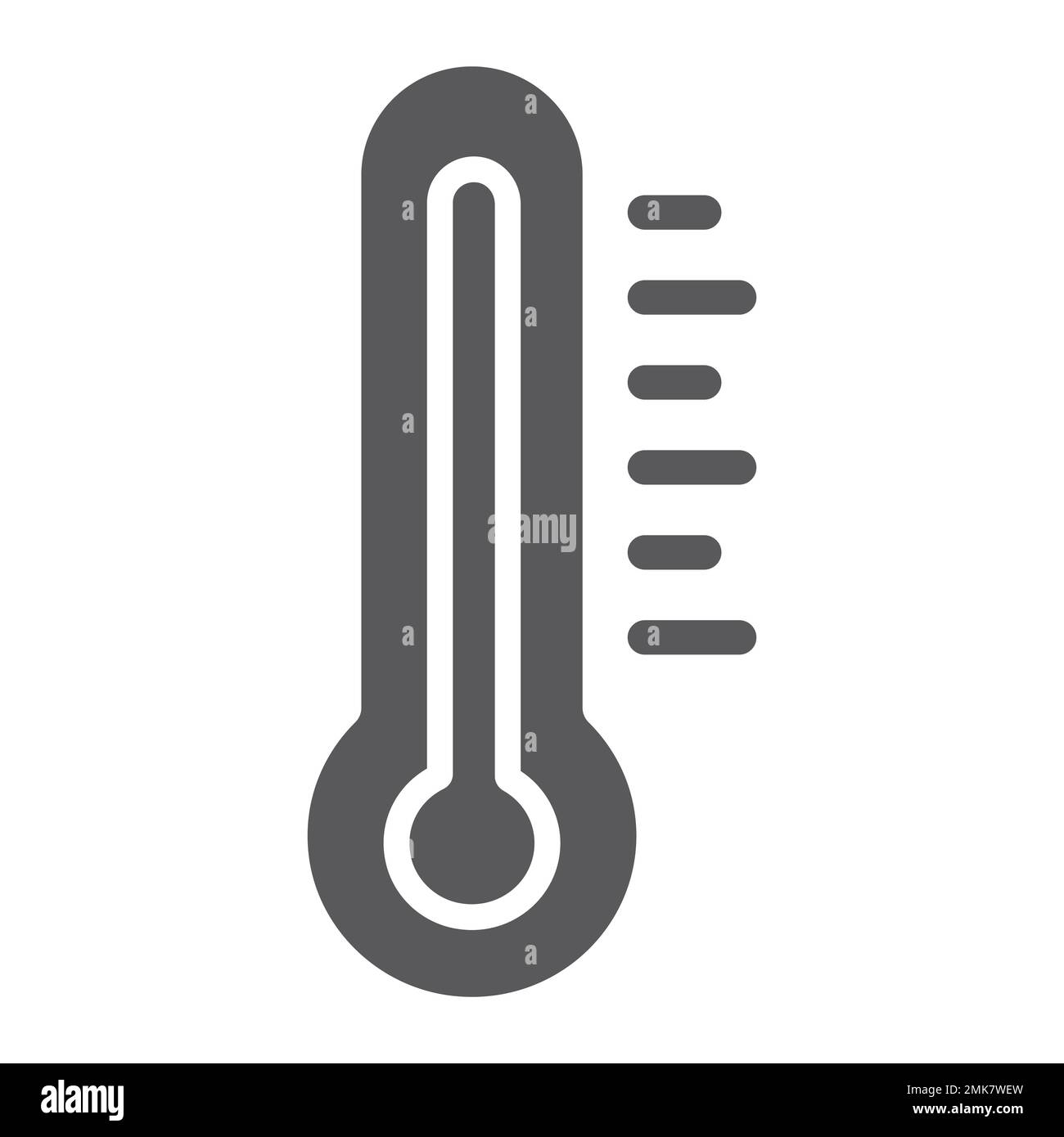 Thermometer glyph icon, medicine and temperature, measurement tool sign ...