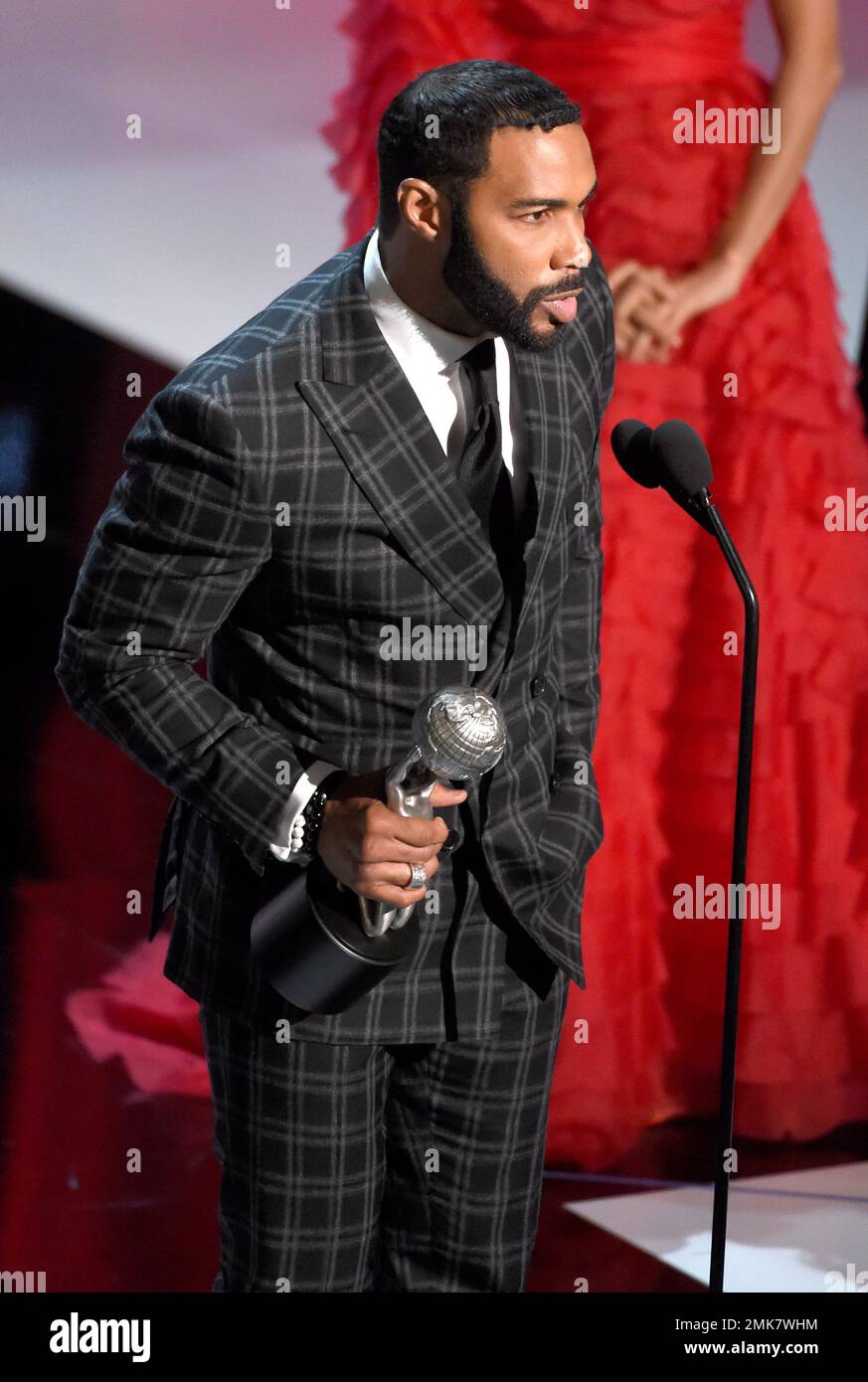 Omari Hardwick accepts the award for outstanding actor in a drama ...