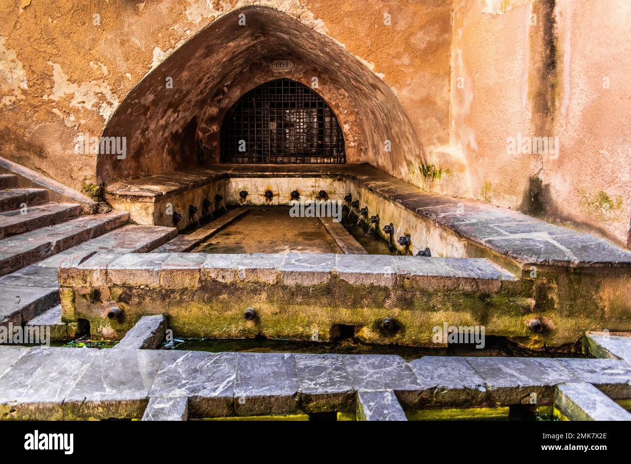 Medieval public washing place, Lavatoio medievale, Cefalu with ...