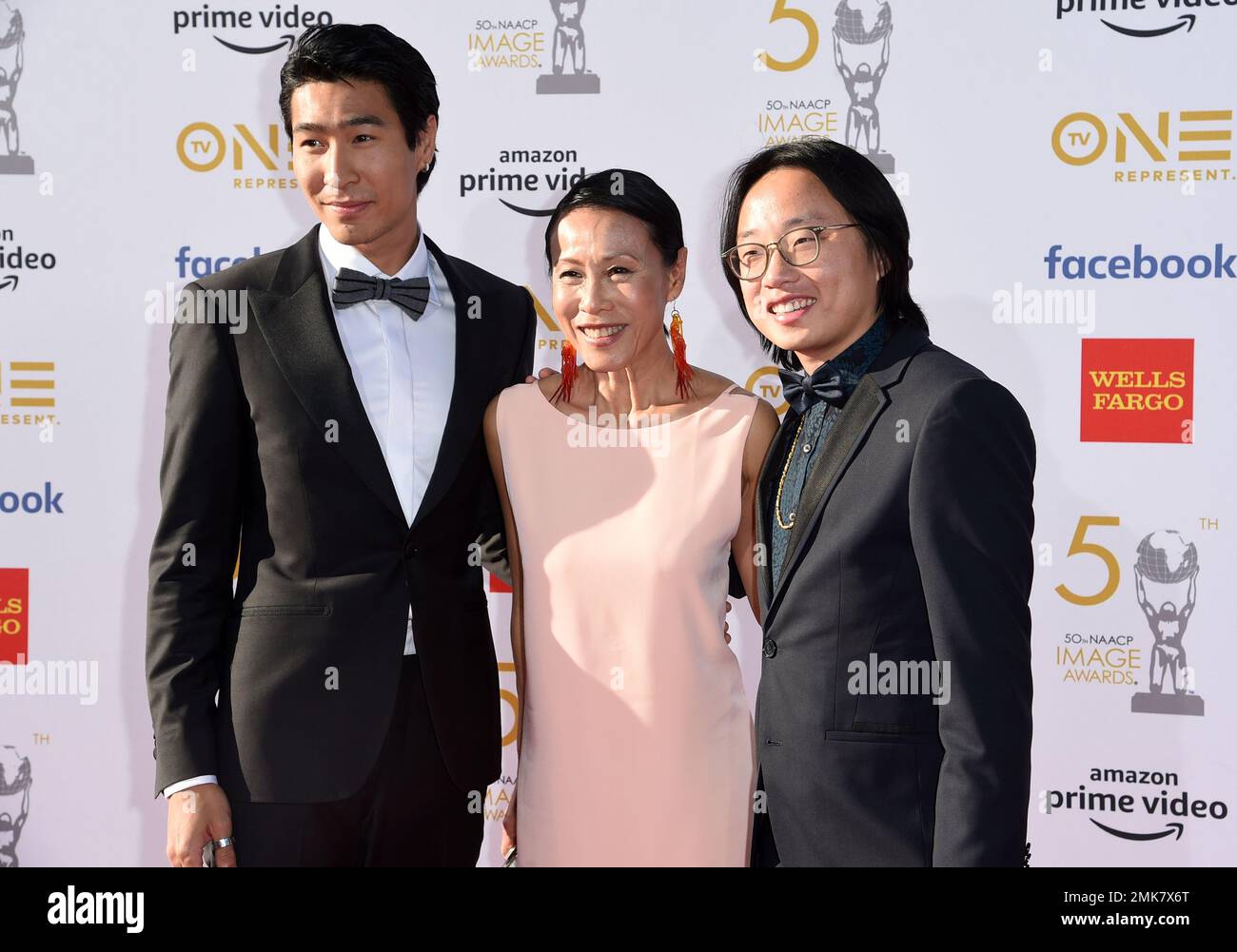 Chris Pang, from left, Kheng Hua Tan and Jimmy O. Yang arrive at the ...