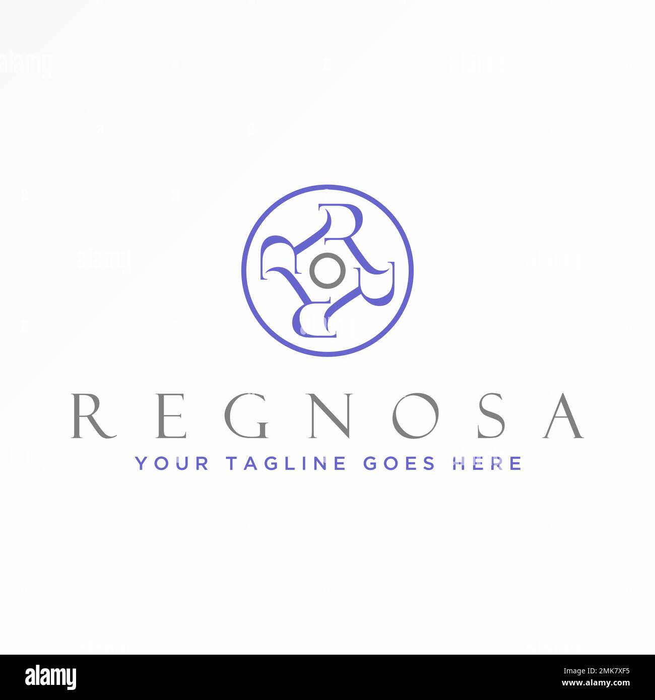 Letter R serif font in circle image graphic icon logo design abstract ...