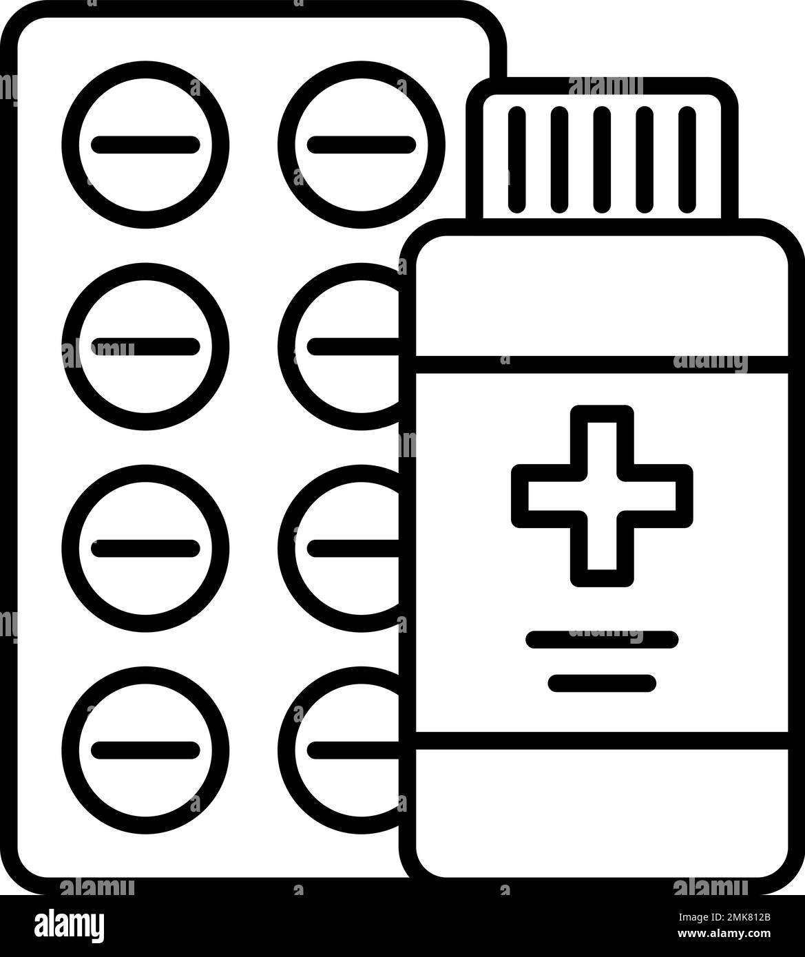 Drugs, medical, medicine vector icon on transparent background. Outline ...