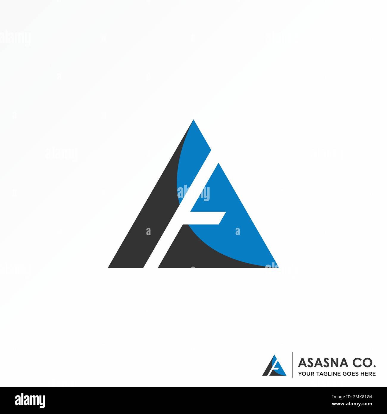 Letter A font in triangle with block concept image graphic icon logo design abstract concept ...