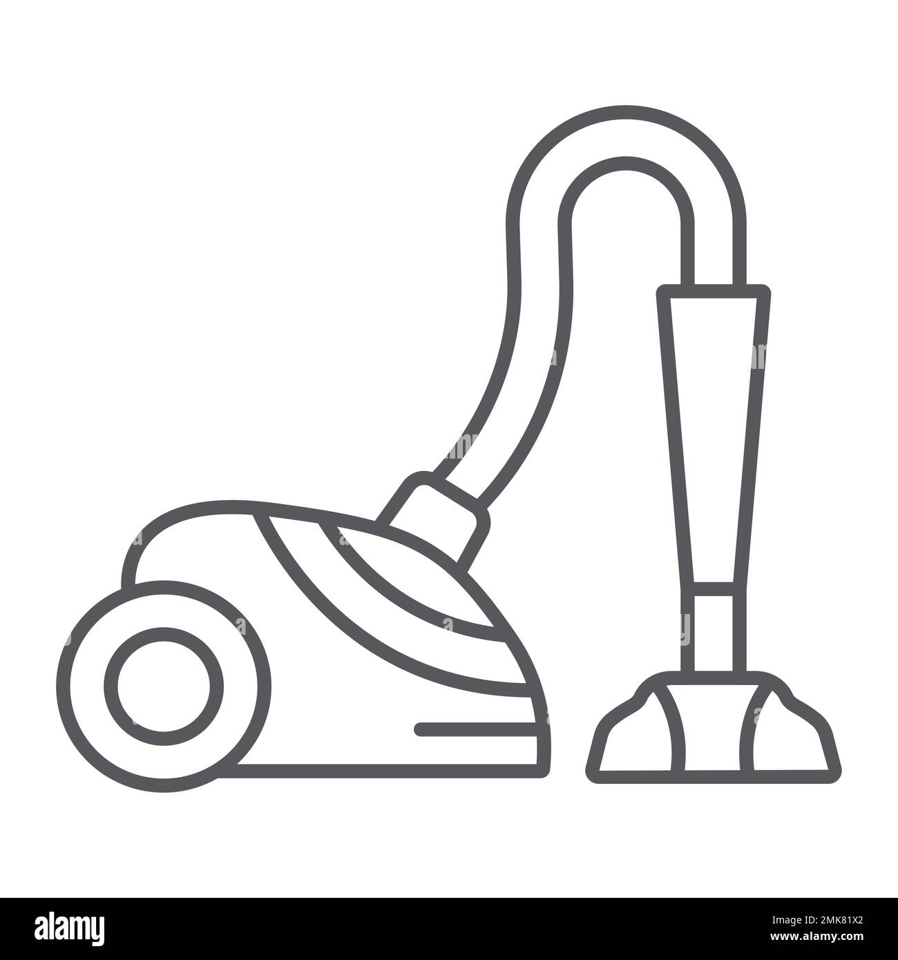 Vacuum cleaner thin line icon, appliance and home, hoover sign, vector ...