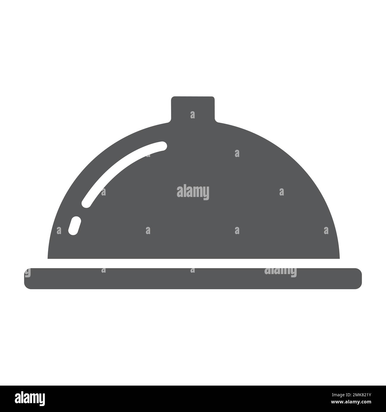 serving tray line and glyph icon, food and restaurant, dish sign ...