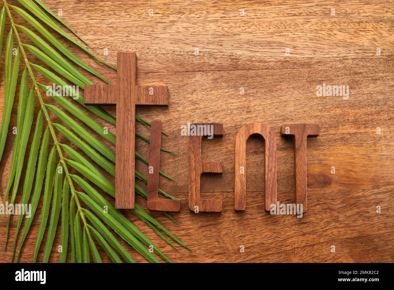 Lent word, fast and abstinence period concept. Top view Stock Photo - Alamy