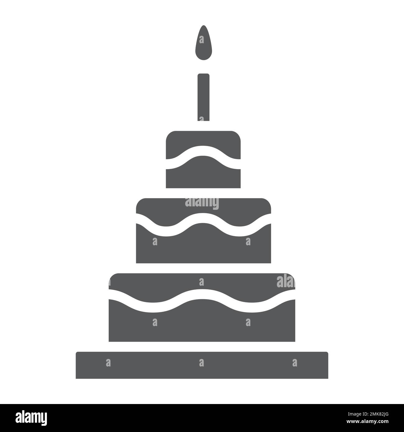 Cake glyph icon, food and dessert, sweets sign, vector graphics, a ...