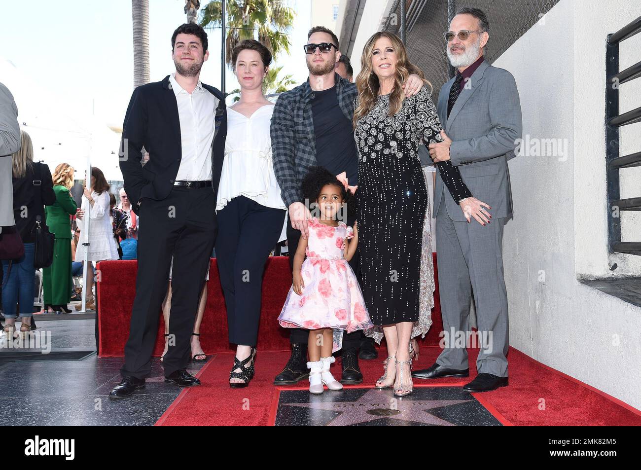 Tom Hanks, Rita Wilson and family attend a ceremony honoring Rita with ...