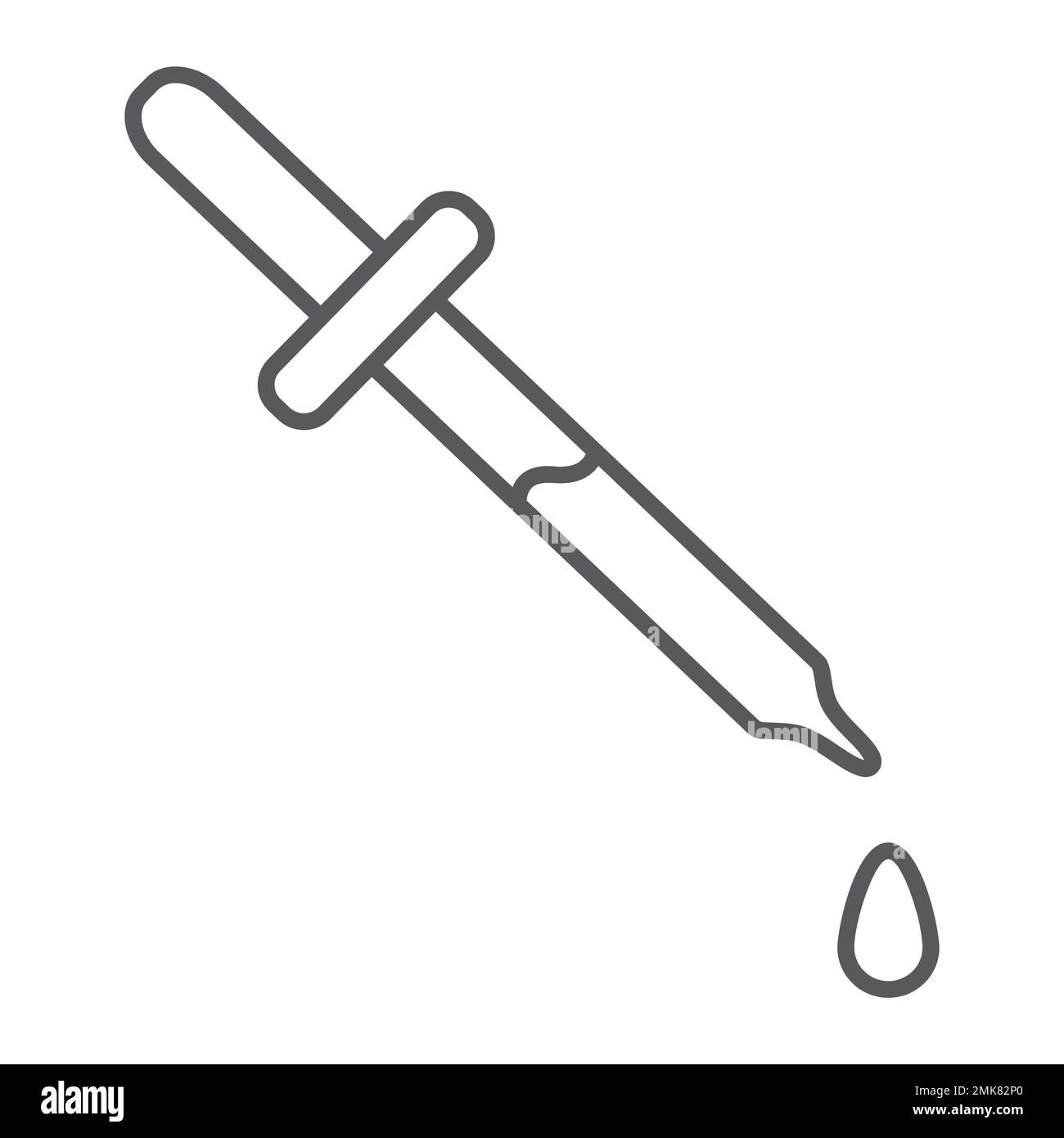 Pipette thin line icon, instrument and laboratory, dropper sign, vector ...