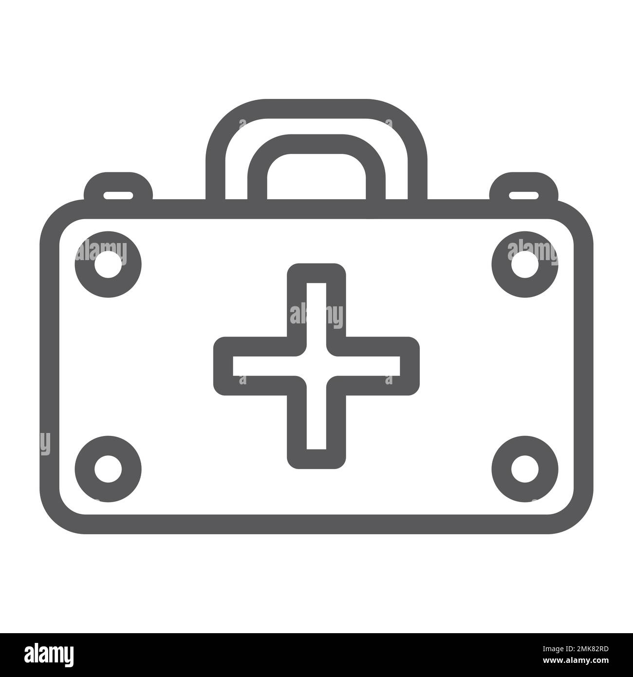 First aid kit line icon, medicine and emergency, medical box sign ...