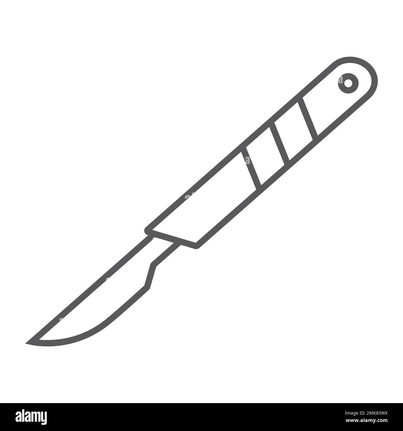 Scalpel thin line icon, cut and surgeon, medical blade sign, vector ...