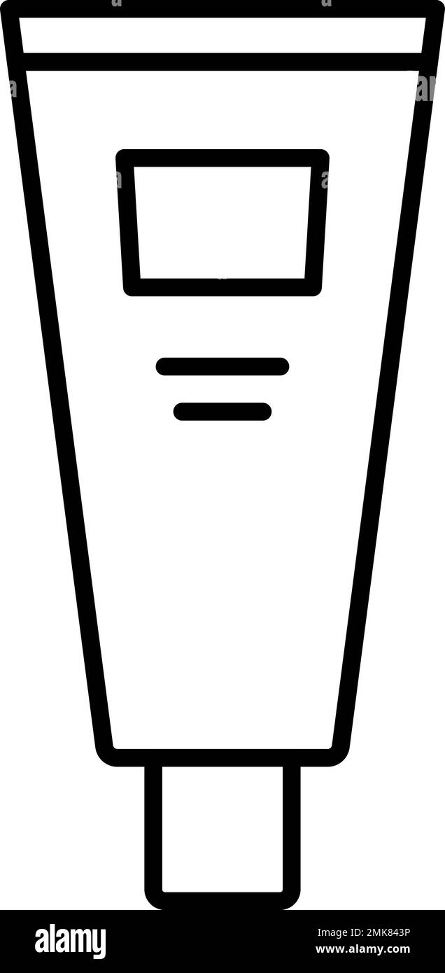 Cosmetic, cream, gel vector icon on transparent background. Outline ...