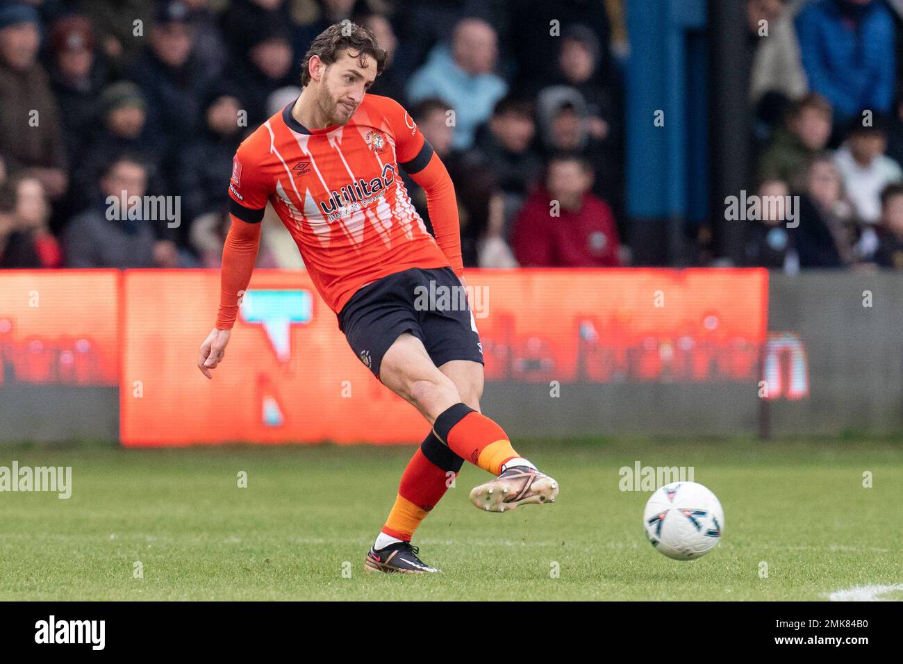 Tom Lockyer #4 of Luton Town during the Emirates FA Cup Fourth Round ...