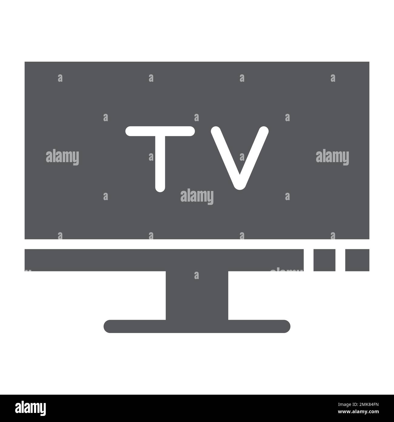 TV glyph icon, screen and display, television sign, vector graphics, a ...