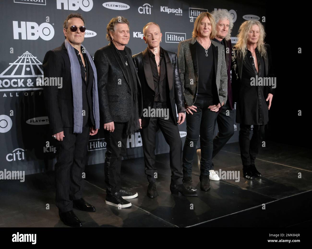 Vivian Campbell, from left Rick Allen, Phil Collen, Joe Elliott, Brian ...