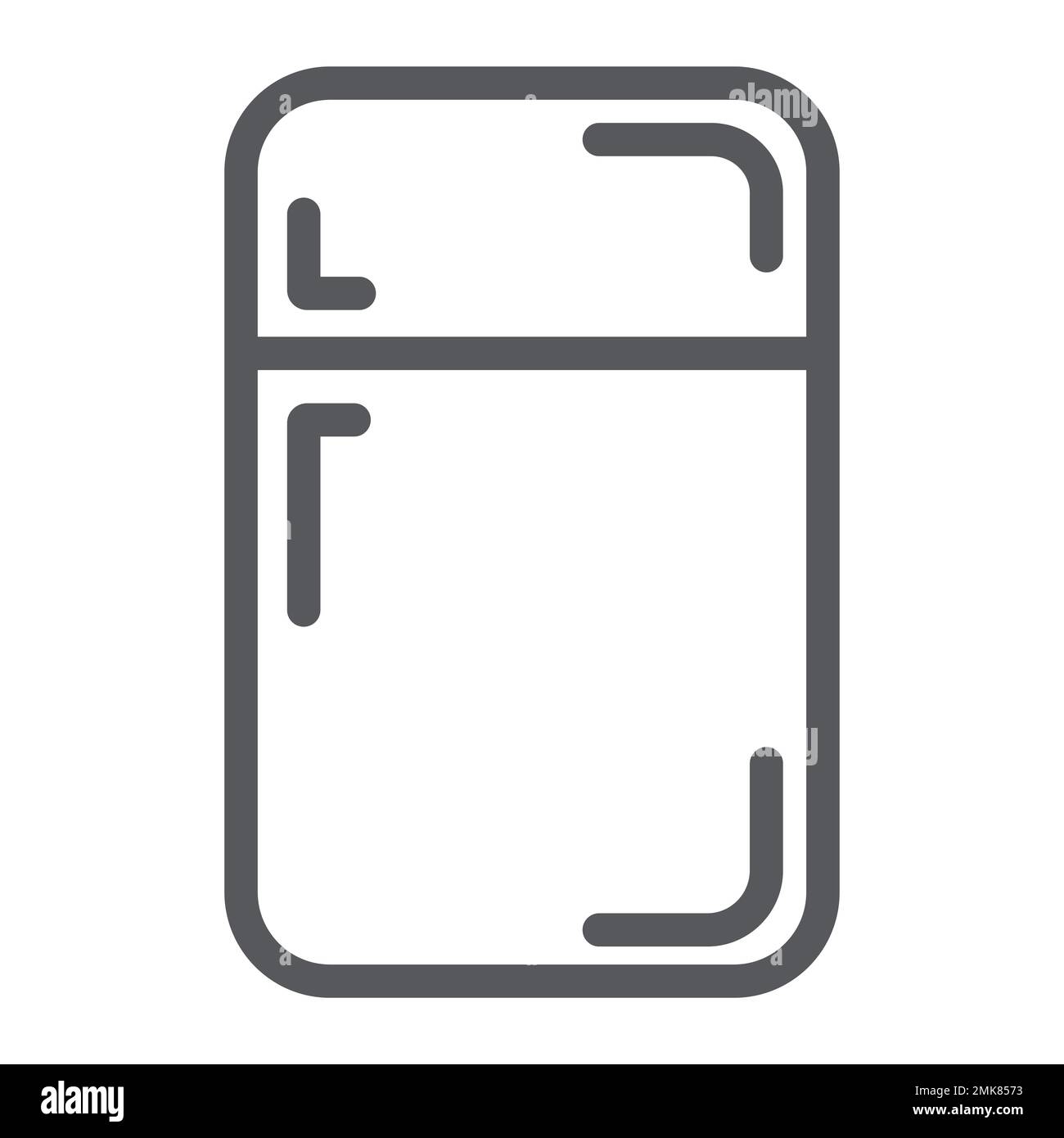 Fridge line icon, freezer and home, refregerator sign, vector graphics ...
