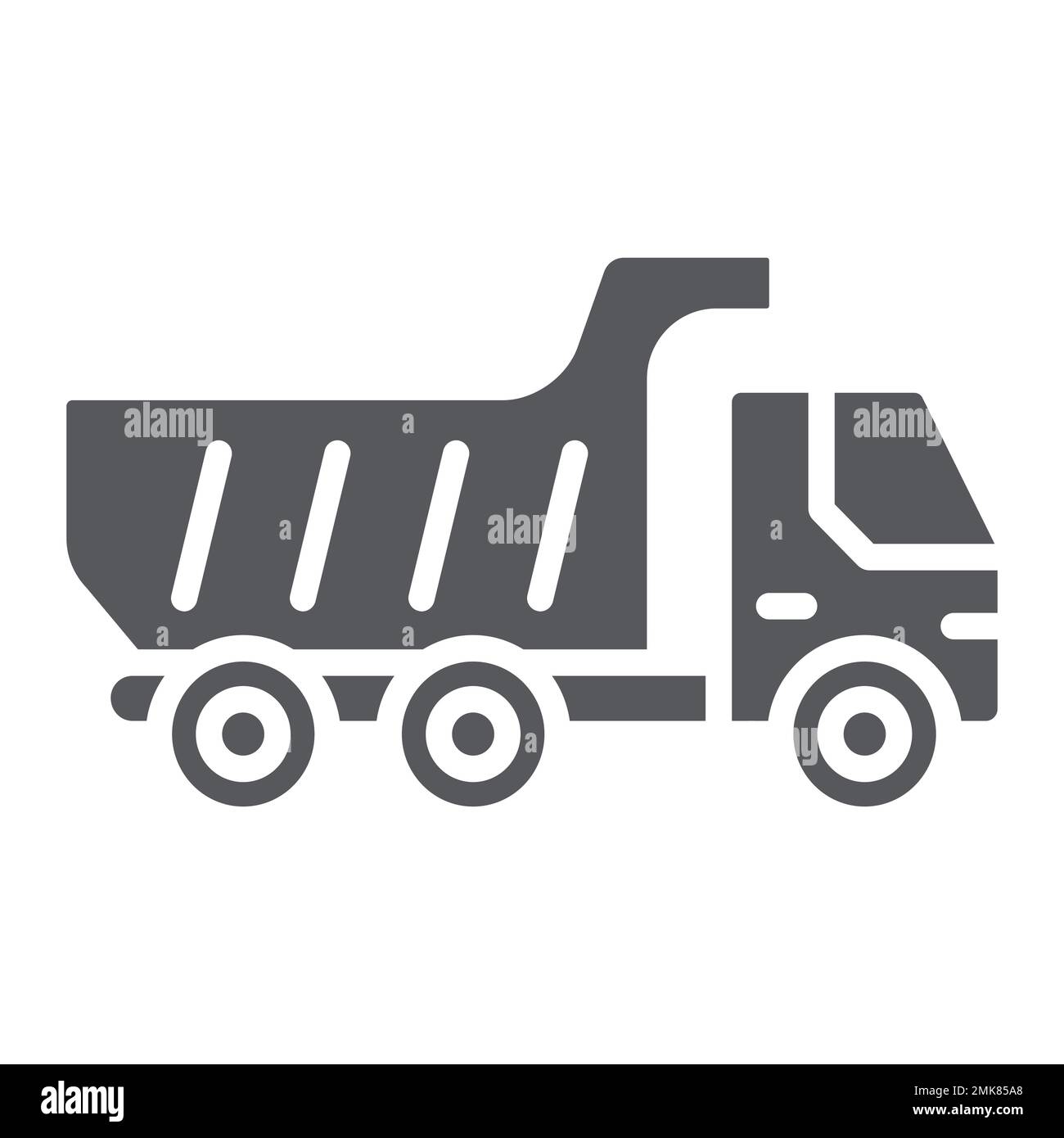 Dump truck glyph icon, transport and automobile, tipper truck sign ...